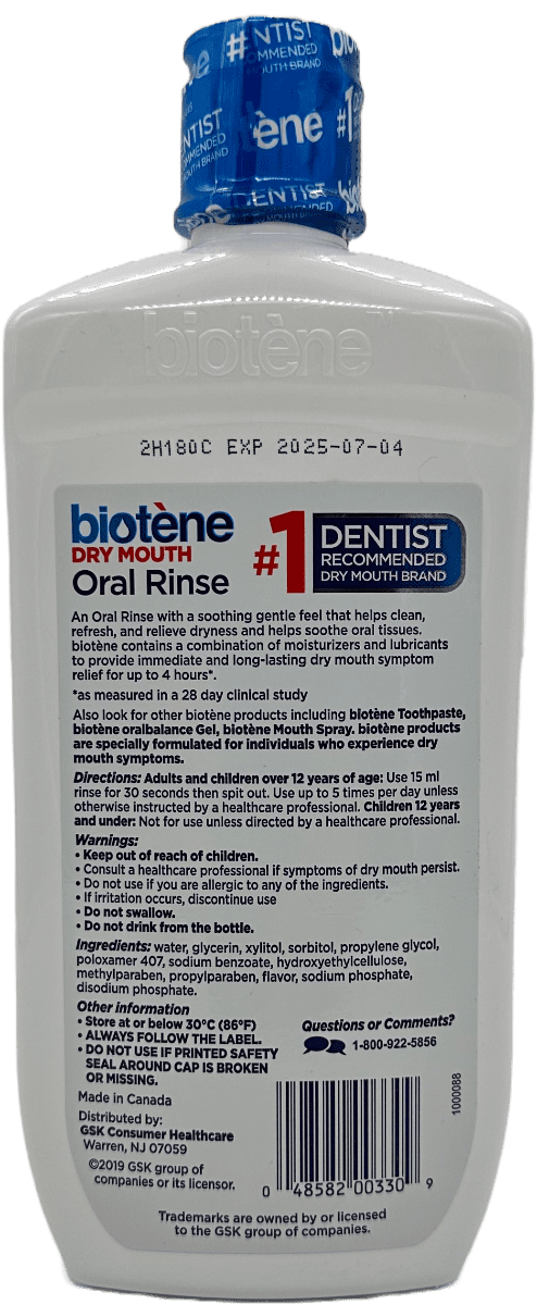 Biotene Dry Mouth Oral Rinse - Fresh Mint - 16 FL OZ - Branchbrook Pharmacy