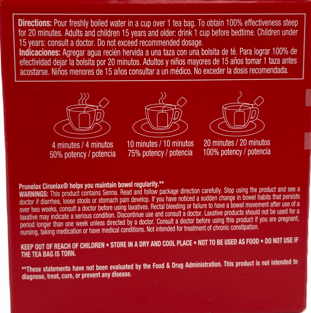 Ciruelax Prunelax Natural Laxative Tea - Regular Plum