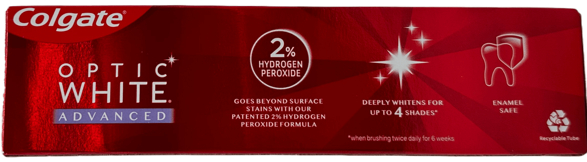 Colgate Anticavity Fluoride Toothpaste- Optic White Advanced – 4.5 OZ ...