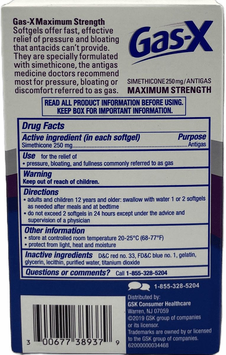 Gas-X Maximum Strength Softgels For Gas Relief- 30 Ct – Branchbrook ...