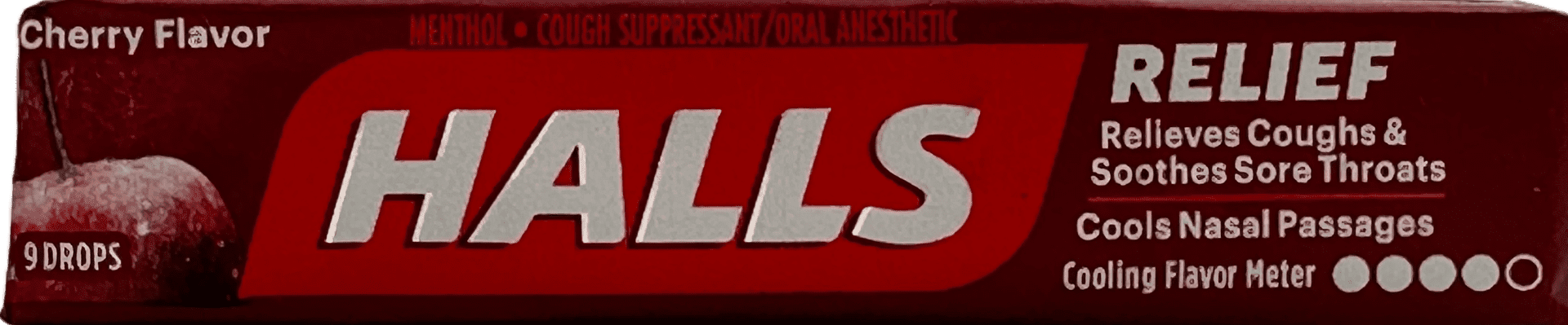 Halls Cherry Flavor: 9 Drops for Quick Throat Relief