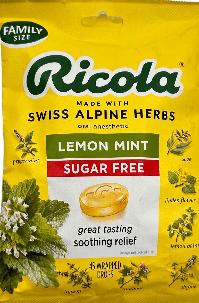 Ricola – Sugar Free Lemon Mint Throat Drops – 45 Ct – Thrift Care Pharmacy