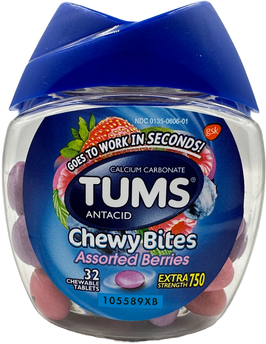 Tums – Antacid Chewable Tablets – Assorted Berries- 32 Ct – Thrift Care ...